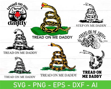 Tread On Me Harder Daddy Svg Step On Me Daddy Svg Dont Tread On Me