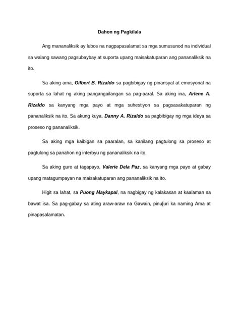 Dahon Ng Pagkilala Pdf