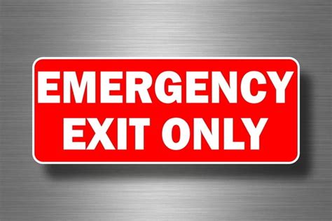 Sticker Emergency Only Sign Exit Only Notice Caution Safety Building Caution 7 60 Picclick Ca