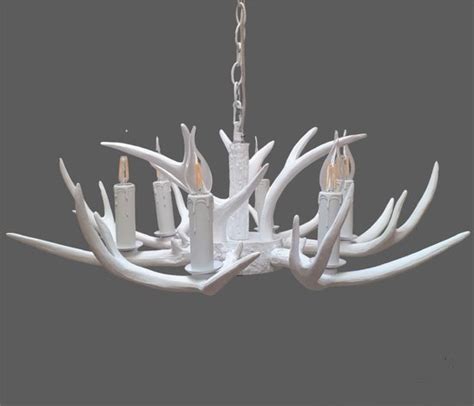 Wildnchic Luxe Kroonluchter Ree Gewei 6 Lichts Wit E27 Fitting