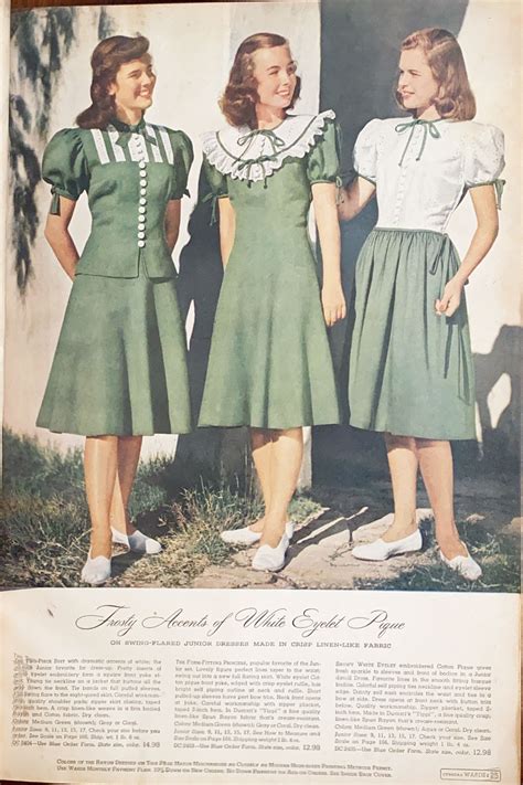 1947 Montgomery Ward Springsummer Catalog Vintage Fashion Decades