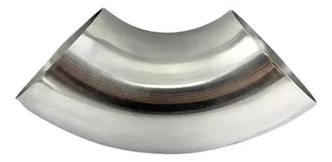 Curva Inox 304 Adaptação 5 Polegadas 90° Polida Raio Longo Parcelamento Sem Juros