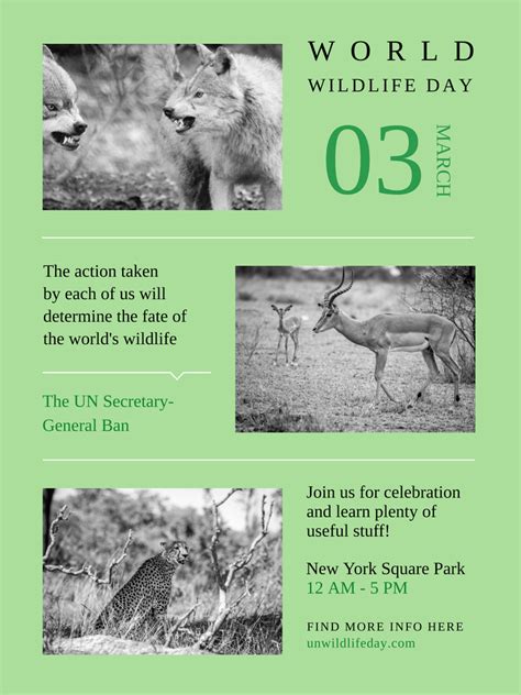 World Wildlife Day Animals In Natural Habitat Online Poster 36 X 48 Template Vistacreate