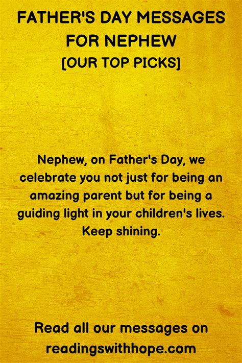 53 Fathers Day Messages And Quotes For Nephew
