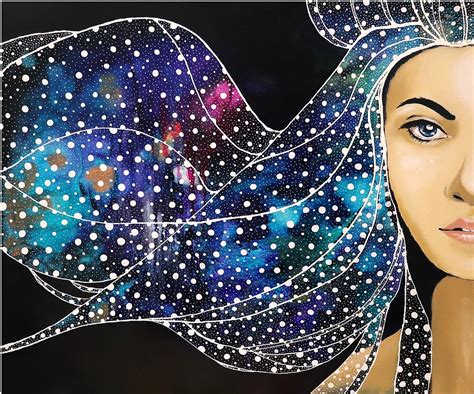Cassiopeia Galaxy Acrylic Painting By Ashley Picanco Redbubble