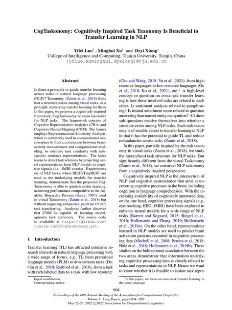 2022acl Cogtaskonomy Cognitively Inspired Task Taxonomy Is Beneficial To Transfer Learning In
