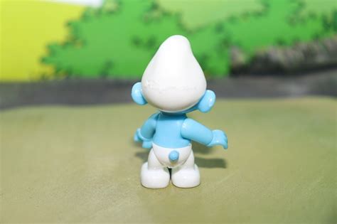 Smurfs Brainy Smurf Nerd Mini Figure With Moving Limbs Rare Miniature