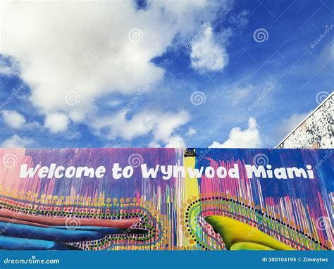 Miami Fl Usa 12 01 2023 Welcome To Wynwood Miami Mural By Artist