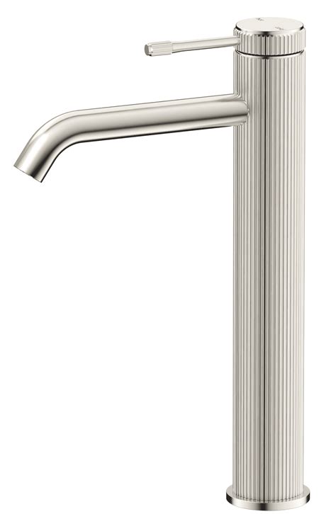 Mica Fluted Tall Basin Mixer Brushed Nickel Builders Warehouse Online
