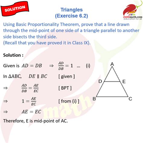 Ncert Solutions Class 10 Chapter 6 Triangles Exercise 62 Question 7
