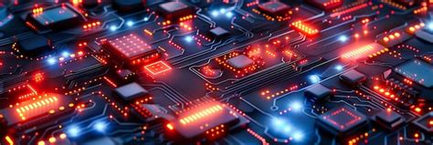 Premium Photo Digital Circuit Network Blue Tech Background Abstract