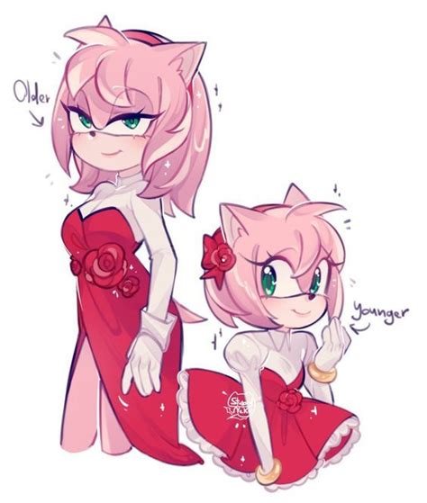 Amy Rose The Hedgehog Fan Art Amy Rose Dress Amy Rouge Outfit Yandere Amy Rose Fanart