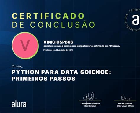 🎉 Esse Mês Celebro Uma Conquista Muito Especial Meu Certificado Do Curso Python Para Data