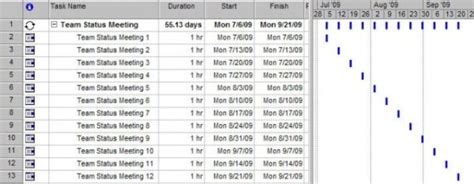 create recurring tasks with microsoft project