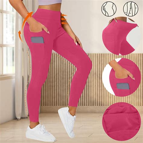 Hvyesh Womens Yoga Pants With Pockets High Waisted Butt Lifting Yoga