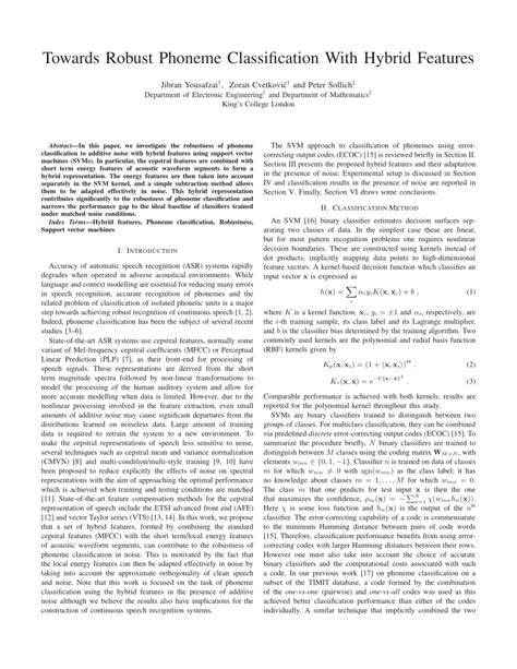 Pdf Towards Robust Phoneme Classification With Hybrid Features
