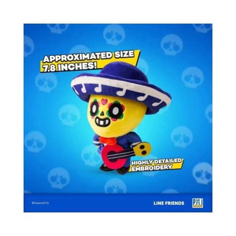 Brawl Stars Poco X Line Friend Plush 7 Guitar Embroidered Spanish Doll