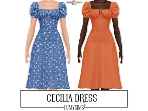 Cecilia Dress Sims 4 Mods Clothes Sims 4 Dresses Dress