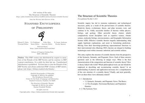 PDF The Structure Of Scientific Theories