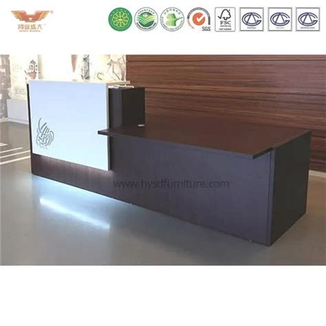 Melamine Laminated Hotel Front Desk Supplies Reception Desk Design R36