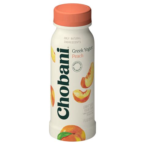 Chobani Yogurt Drink Greek Lowfat Peach