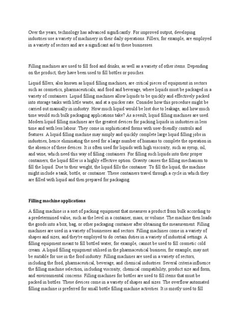 Blog 3 What Are Filling Machune Used For Pdf Liquids Machines