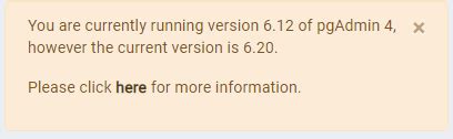 Information For Outdated PgAdmin Goes To PostgreSQL Instead Of PgAdmin Issue Pgadmin
