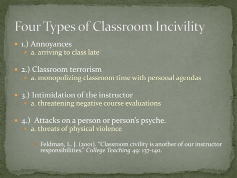 Ppt Civility In The College Classroom Powerpoint Presentation Free Download Id1993045