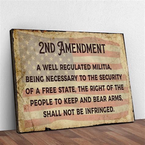 Patriotic Sign Second Amendment Sign Bill Of Rights Wall Art 2nd Amendment Sign Bill Of