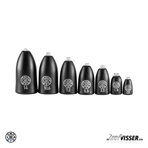 Lmab Tungsten Bullet Weight Matt Black Kopen De Roofvisser