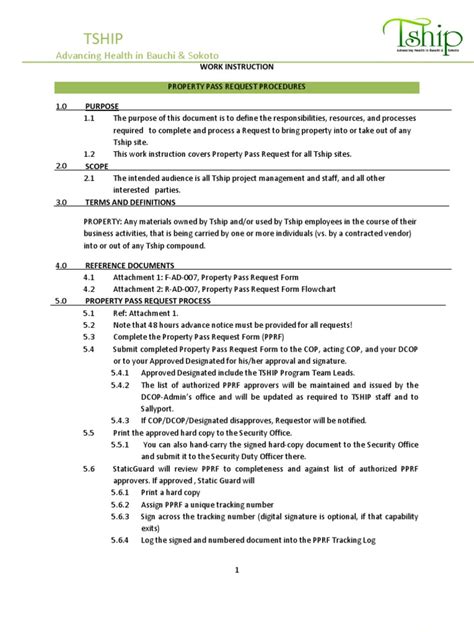 Property Pass Request Pdf Computing Business