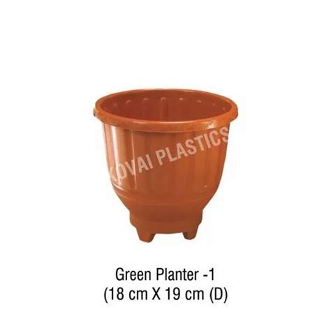 Brown Rectangular Plastic Flower Pots Size Rectangle At Rs 125 In