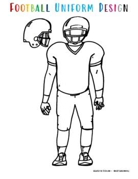 Football Uniform Design Template By Art Teach Doodle Tpt