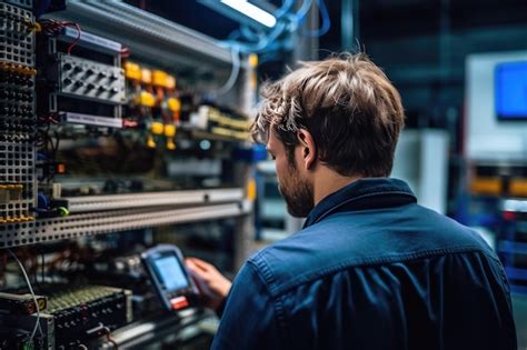 Premium Ai Image Electrical Engineer Programming For Automation