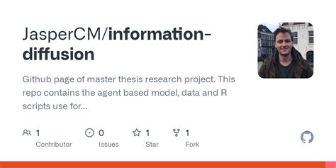 Github Jaspercminformation Diffusion Github Page Of Master Thesis Research Project This