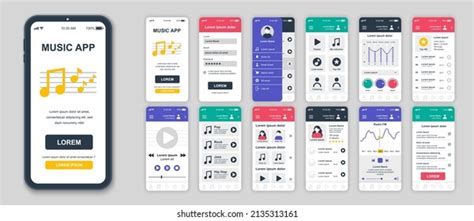 Set Ui Ux Gui Screens Delivery Stock Vector Royalty Free Shutterstock