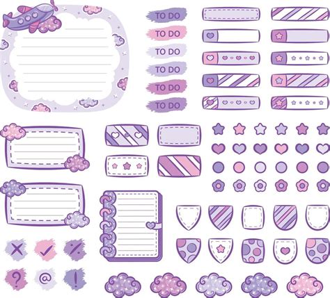 100 Aesthetic Cute Stickers Printable For Your Bullet Journal