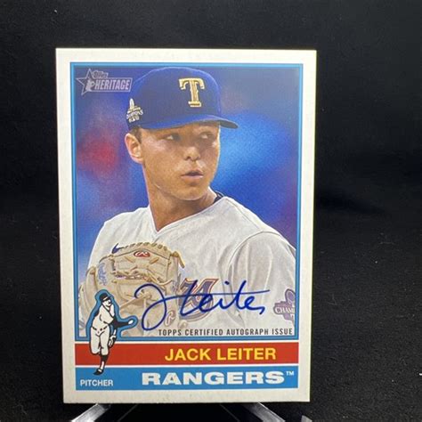 2025 Topps Heritage Jack Leiter Real One Autographs Auto Texas Rangers