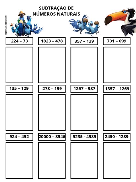 2 Subtracao De Numeros Naturais Pdf