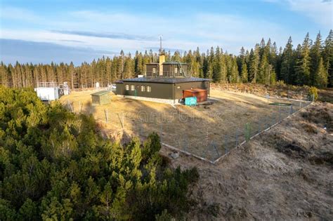 Meteorological Observatory With Scientific Weather Instruments Stock