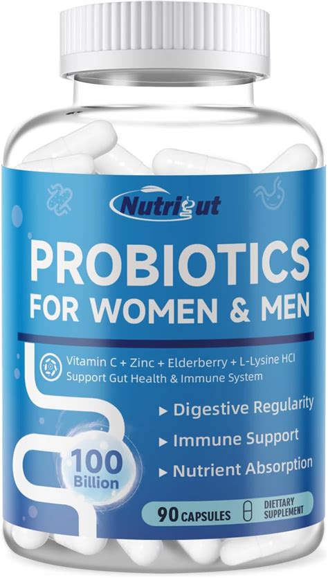 Nutrigut Probiotics For Women Men Digestive Health With 100