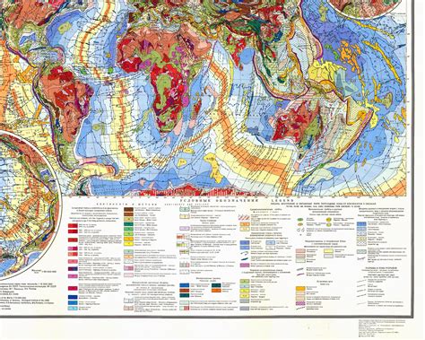 Tectonic Map Of The World Bilingual Geology Poster Print Etsy