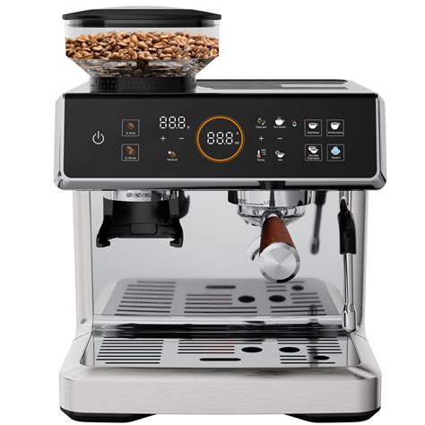 Yaakov Touch Coffee Maker With Grinder Semi Automatic Espresso Machine With Milk