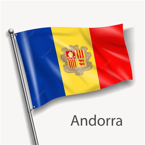 Premium Vector The National Flag Of Andora In Europe