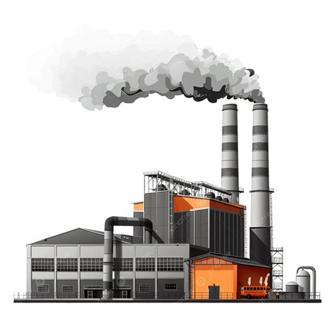 Factory Building With Smoke Stacks Clipart Factory Building Drawing By