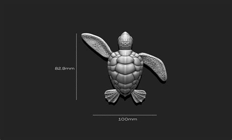 3d File Turtle 3d Stl File For 3d Printing Sea Life Marine Life 🐢