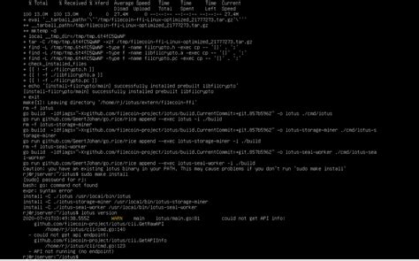 Sudo Make Install Error · Issue 2207 · Filecoin Projectlotus · Github
