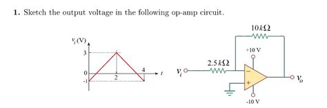 Solved Sketch The Output Voltage In The Following Opamp Chegg Com