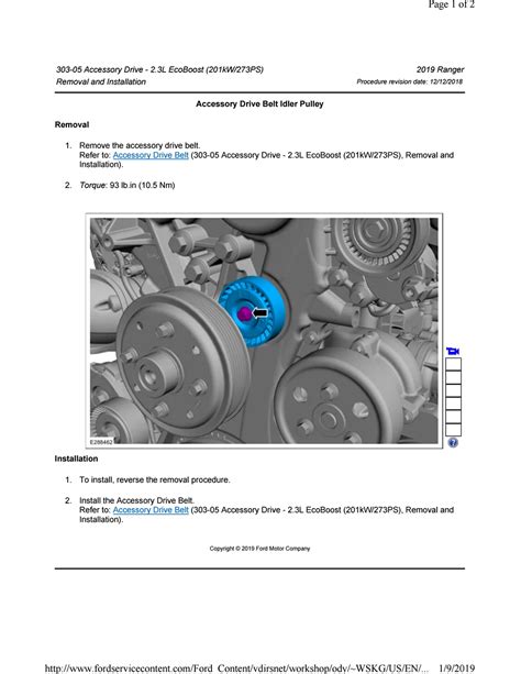 Idler Pulley Replacement 2019 Ford Ranger And Raptor Forum 5th