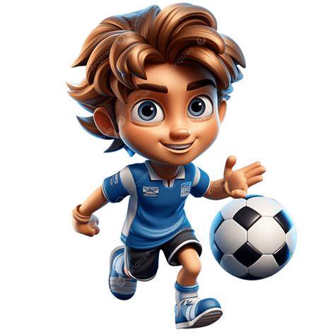 Animated Young Soccer Player Character In Action Animated Soccer P Young Soccer P Soccer